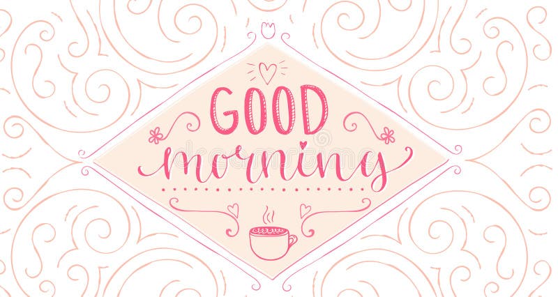 Bonjour - Expression De Calligraphie, Début De Illustration de Vecteur ...