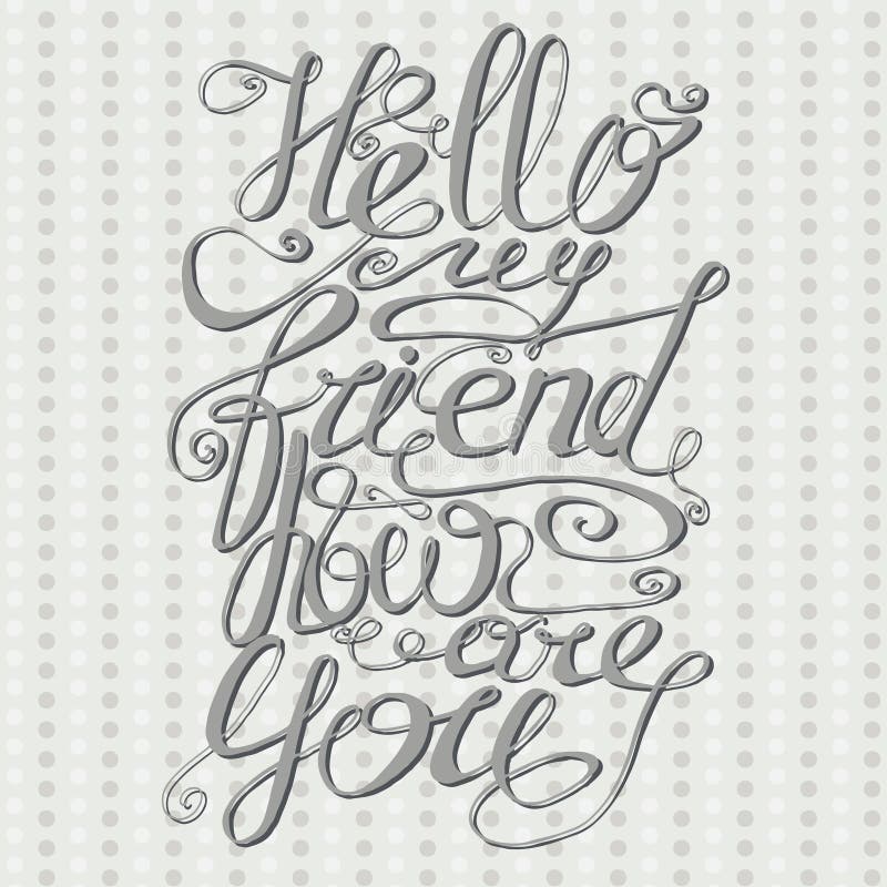 Bonjour Mon Ami, Comment Allez Vous Illustration de Vecteur ...