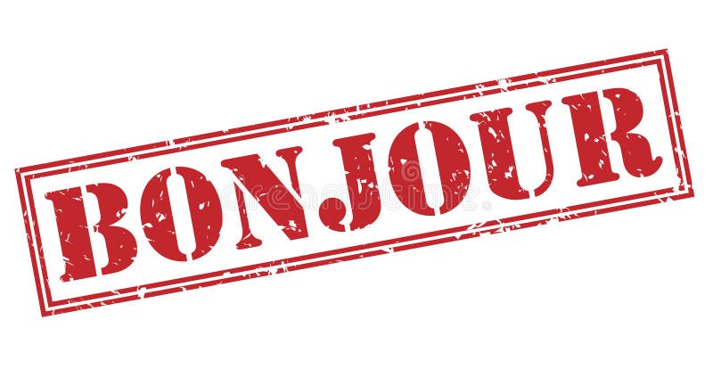 Bonjour red stamp stock illustration. Illustration of grunge - 73713202