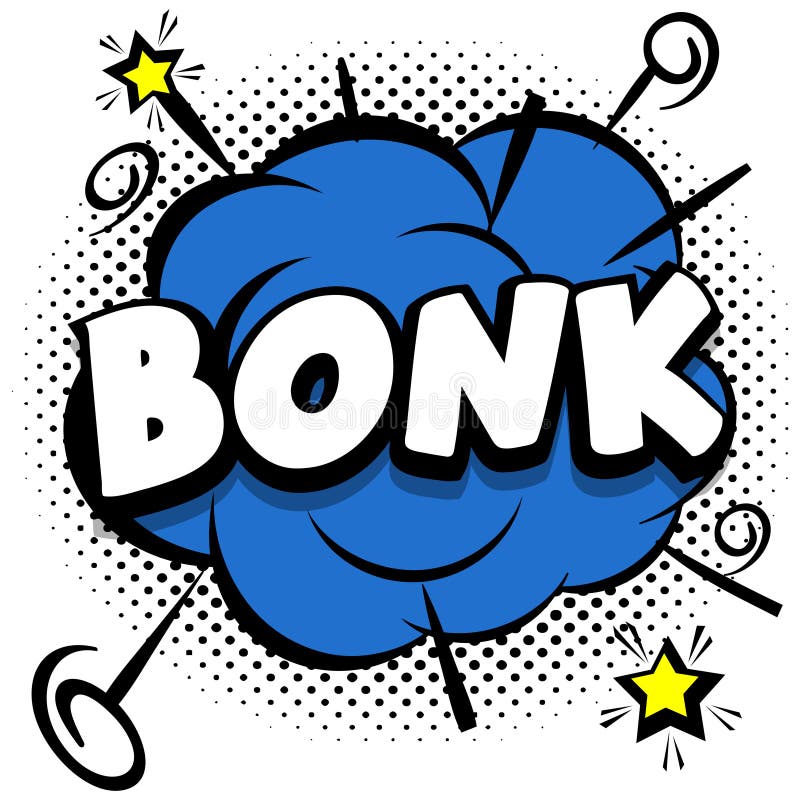 Bonk Comic Bright Template with Speech Bubbles on Colorful Frames Stock ...