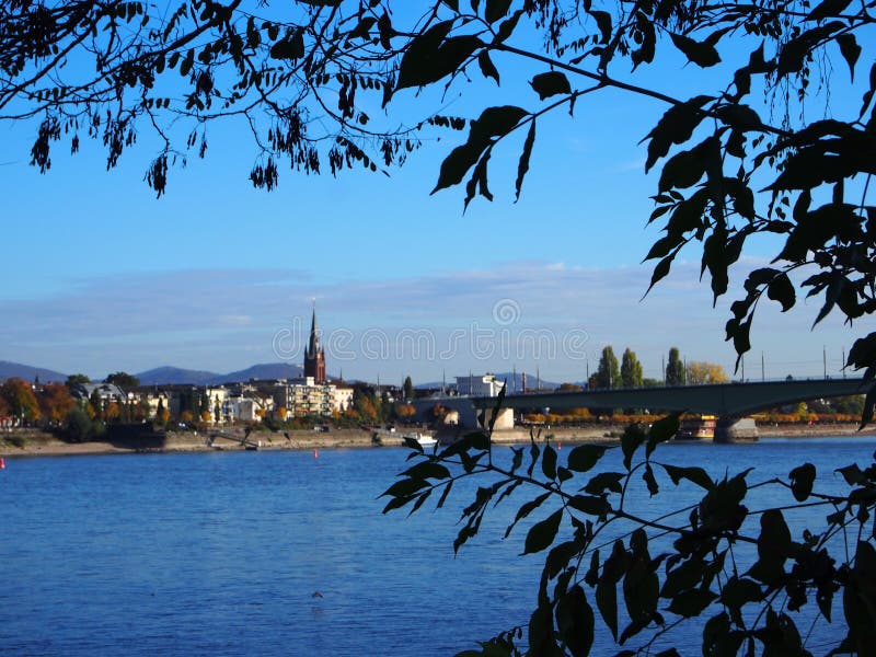 Bonn- Beuel Seen Over the Rhine from the Northeast Stock Photo - Image ...