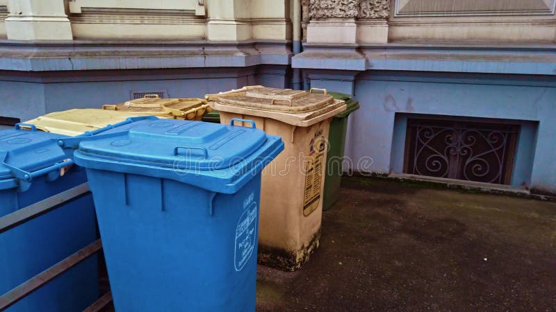 Bonn Germany, 16 Dec 2019: Garbage Boxes Installed on the Street for ...