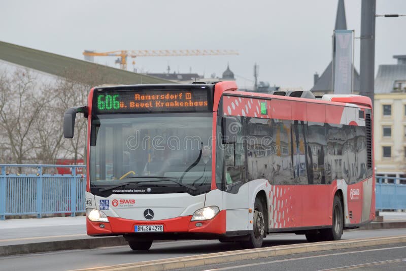 Public Bus on Street of Bonn Editorial Stock Image - Image of cityscape ...