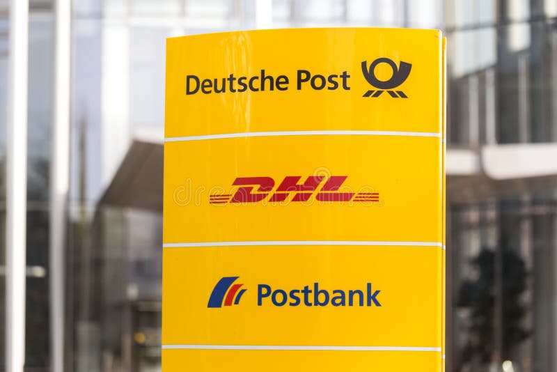 Bonn, North Rhine-Westphalia/germany - 19 10 18: Deutsche Post Sign in ...