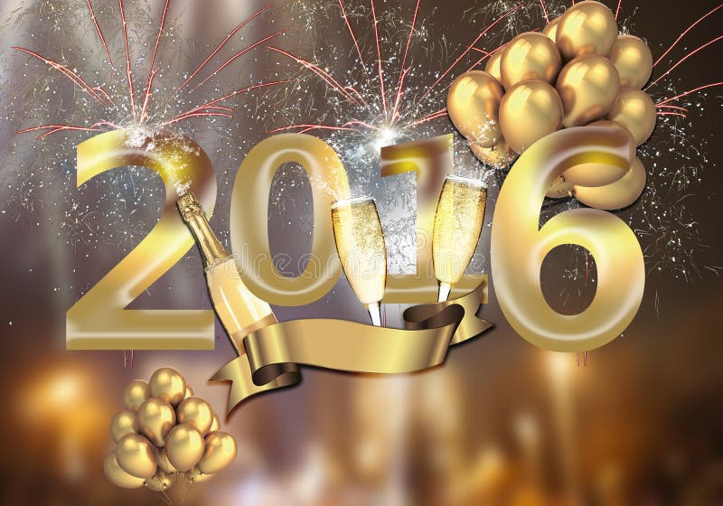 Bonne année 2016 image stock. Image du contemporain, froid - 63219369