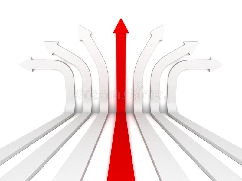 Bonne Direction De Chef Rouge Simple De Flèche En Avant Illustration ...