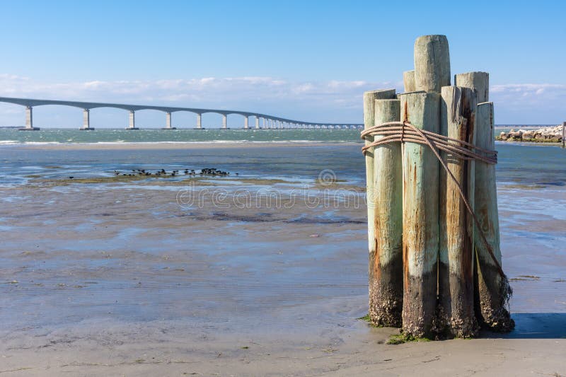 Close-up of Bricoles at Oregon Inlet, Cape Hatteras, Outer Banks Stock ...
