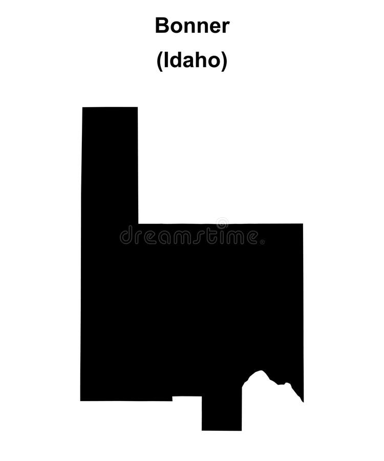 Bonner outline map stock vector. Illustration of empty - 360778145