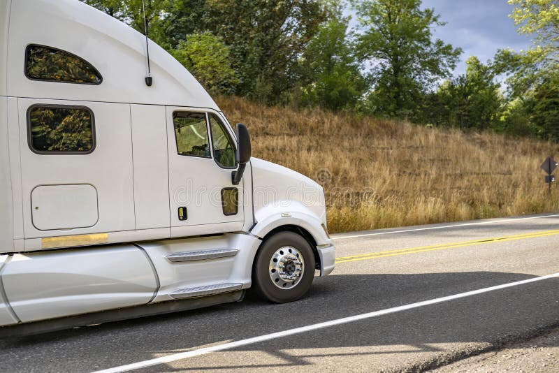 Bonnet Industrial Grade Big Rig White High Cab Semi Truck Tractor ... Bonnet Industrial Grade Big Rig White High Cab Semi Truck Tractor ...