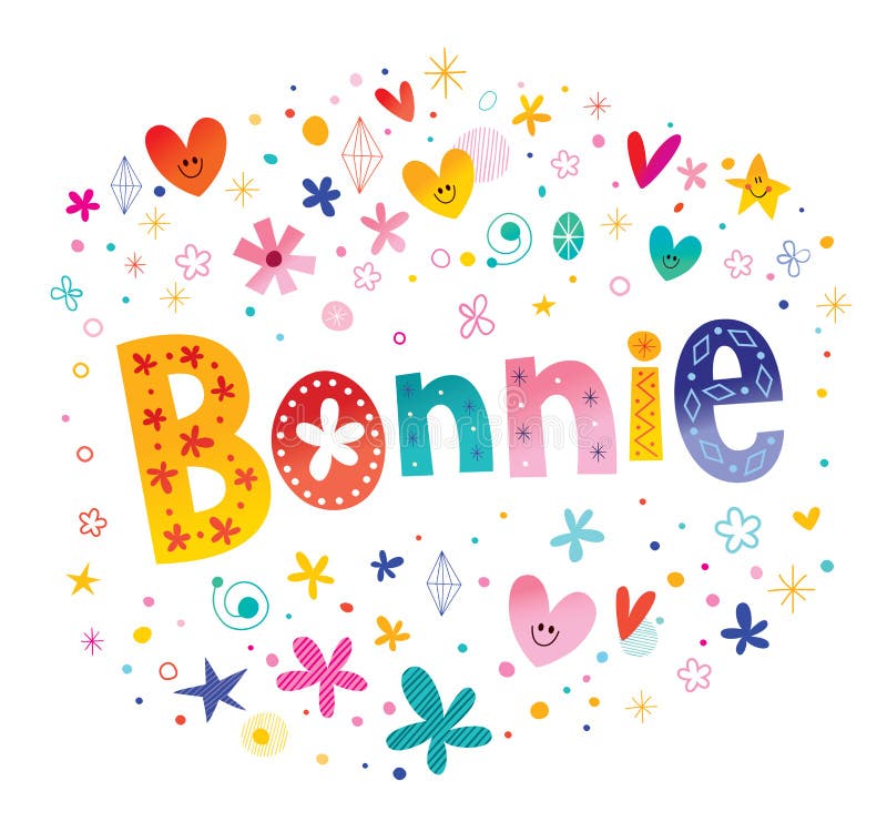 Bonnie girls name stock vector. Illustration of birth - 93693043