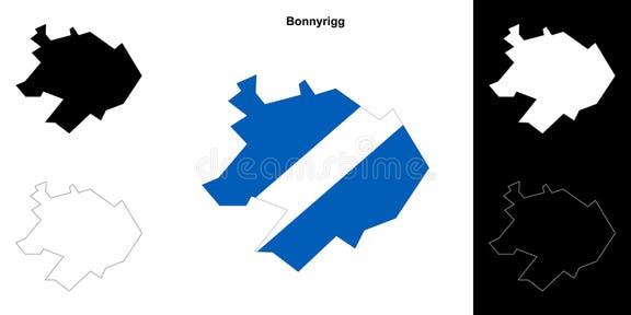 Bonnyrigg outline map stock vector. Illustration of design - 379268444