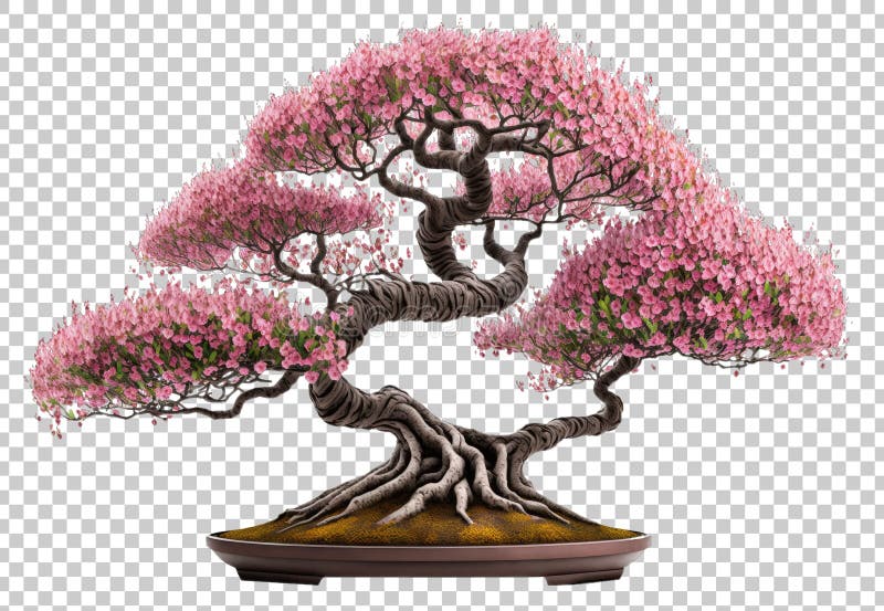 Bonsai Cherry Blossom Sakura Tree Isolated on Transparent Background ... Bonsai Cherry Blossom Sakura Tree Isolated on Transparent Background ...