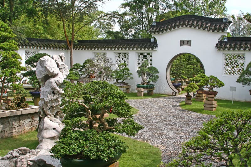 Bonsai garden stock image. Image of oriental, walk, path - 3994653