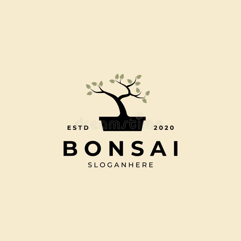 Bonsai Logo Vector Illustration Design Template Stock Vector ...