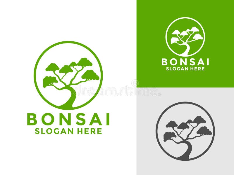 Bonsai Plant Tree Logo Icon Design Template, Bonsai Logo Design ...