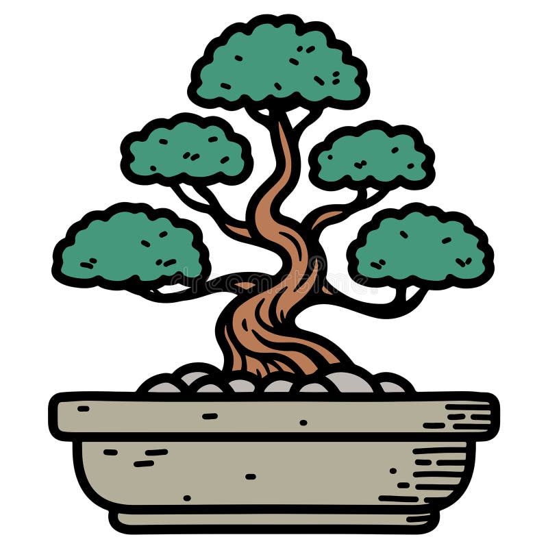 Bonsai Tree Icon Illustration Stock Vector - Illustration of ...