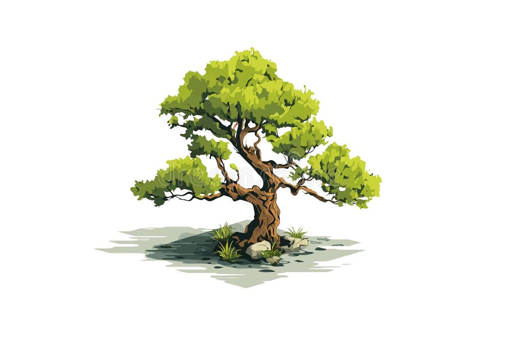 Bonsai Tree Isometric Shape Isolated Stock Vector - Illustration of ...