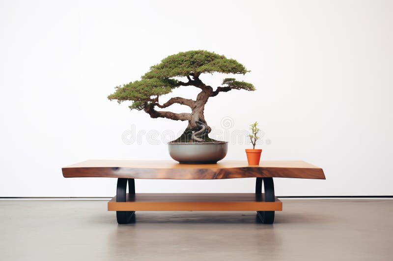 Bonsai Tree on a Minimalist Coffee Table Stock Photo - Image of culture ...