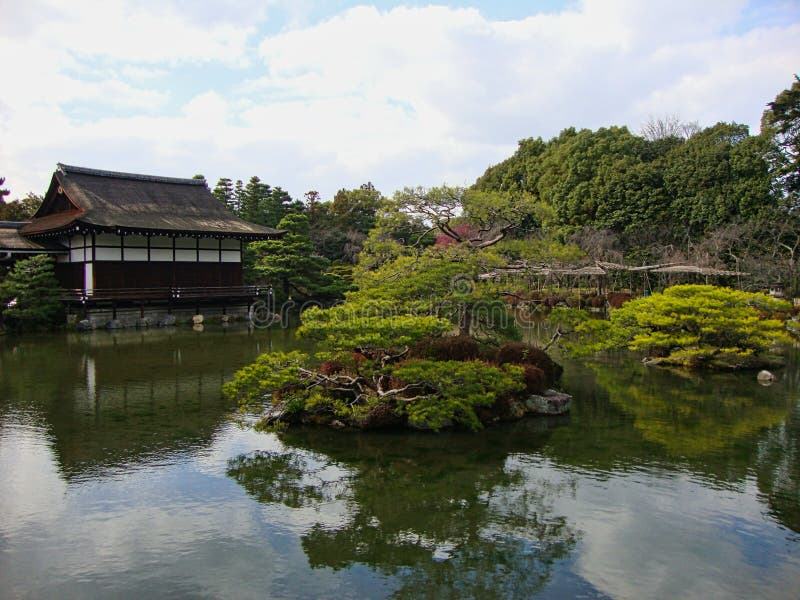 A Bonsai Tree in a Pond in Japan Stock Photo - Image of golden, beauty ...