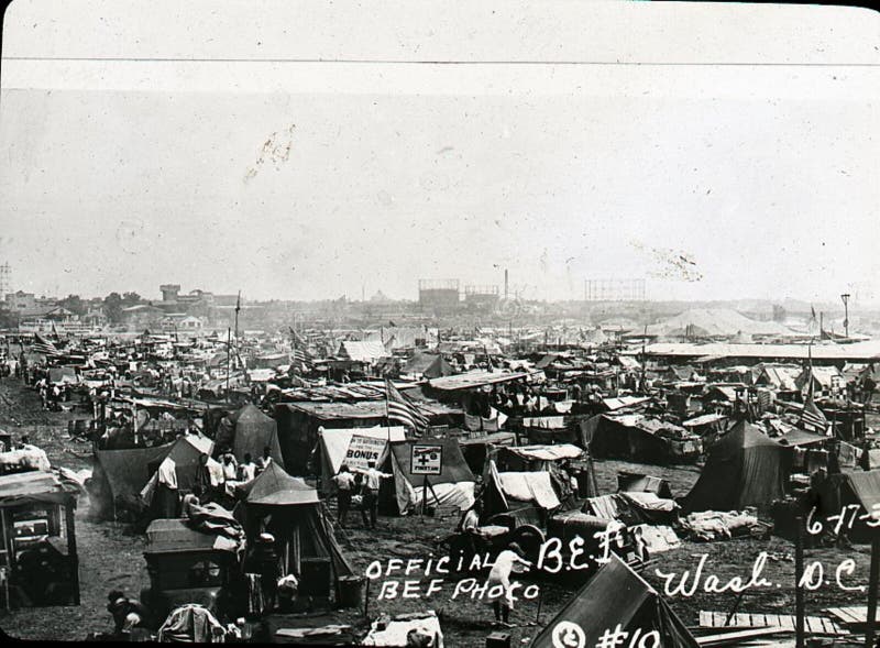 Bonus Army Camp stock photo. Image of text, vehicle - 221403990