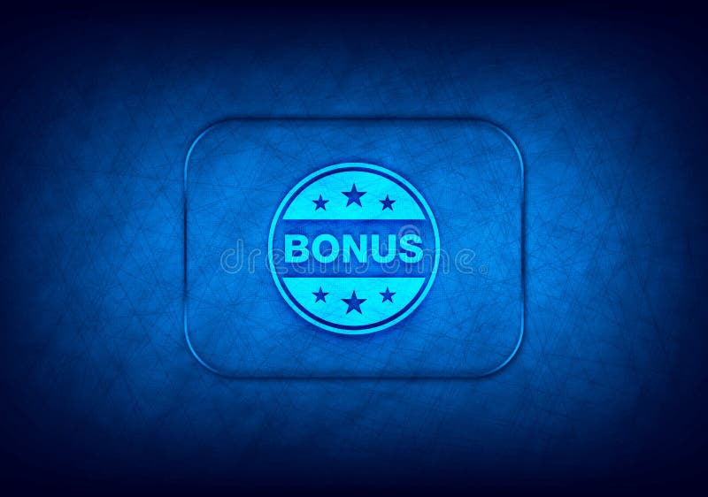 Bonus Badge Icon Abstract Digital Design Blue Background Stock ...