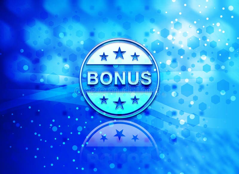 Bonus Badge Icon Abstract Light Cyan Blue Hexagon Pattern Background ...