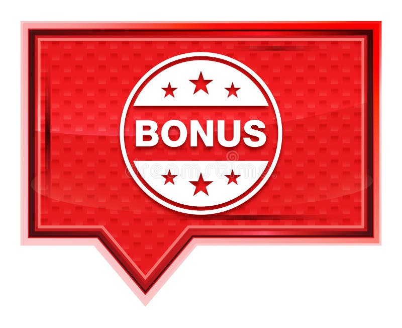 Bonus Badge Icon Misty Rose Pink Banner Button Stock Illustration ...