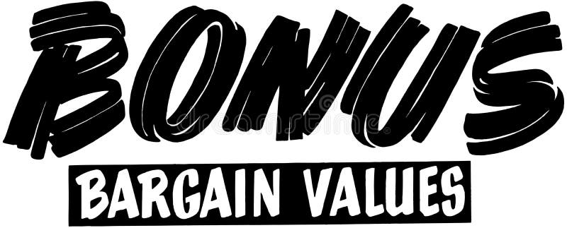 Bonus Bargain Value stock vector. Illustration of headers - 42099303