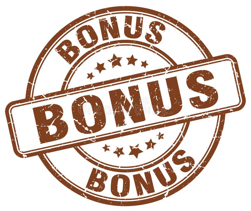 Bonus Brown Grunge Round Vintage Stamp Stock Vector - Illustration of ...