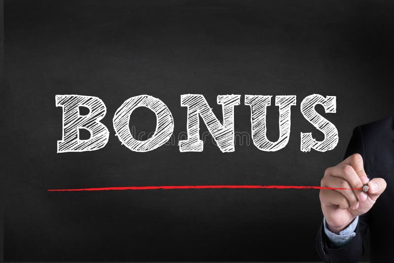 Bonus stock illustration. Illustration of budget, hand - 74627189