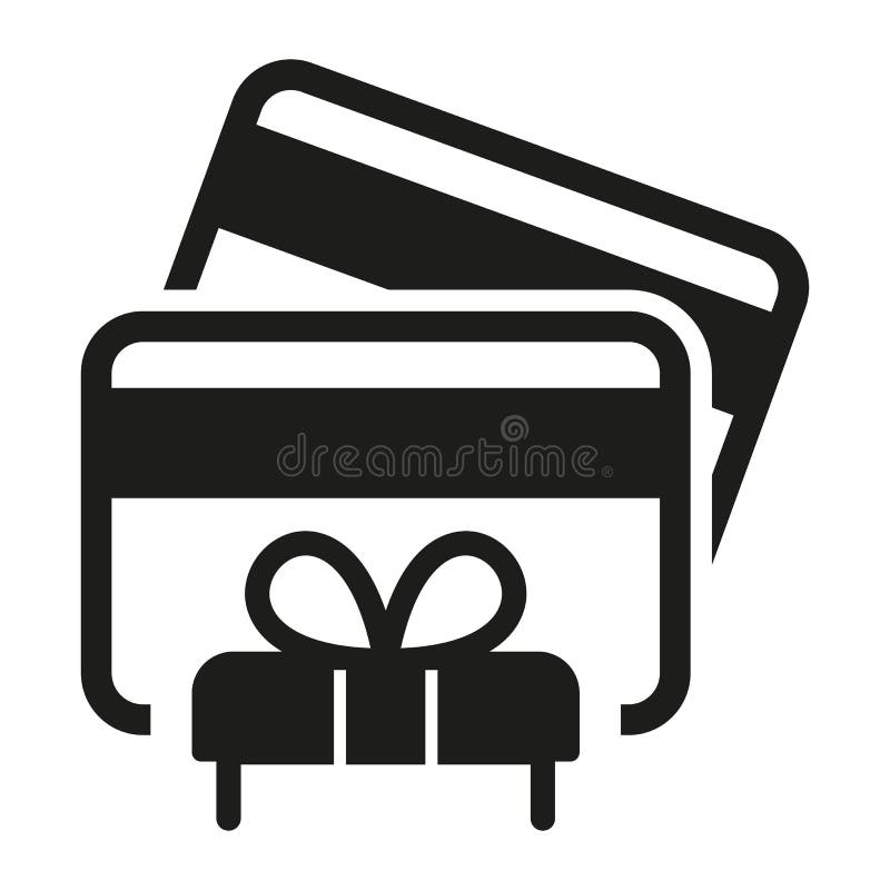 Bonus Card Icon. Gift Credit Card with Gift Box, Vector Illustration ...