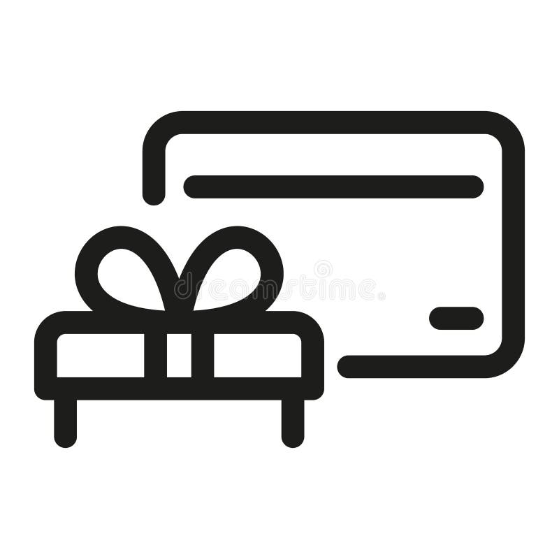 Bonus Card Icon. Gift Credit Card with Gift Box, Vector Illustration ...
