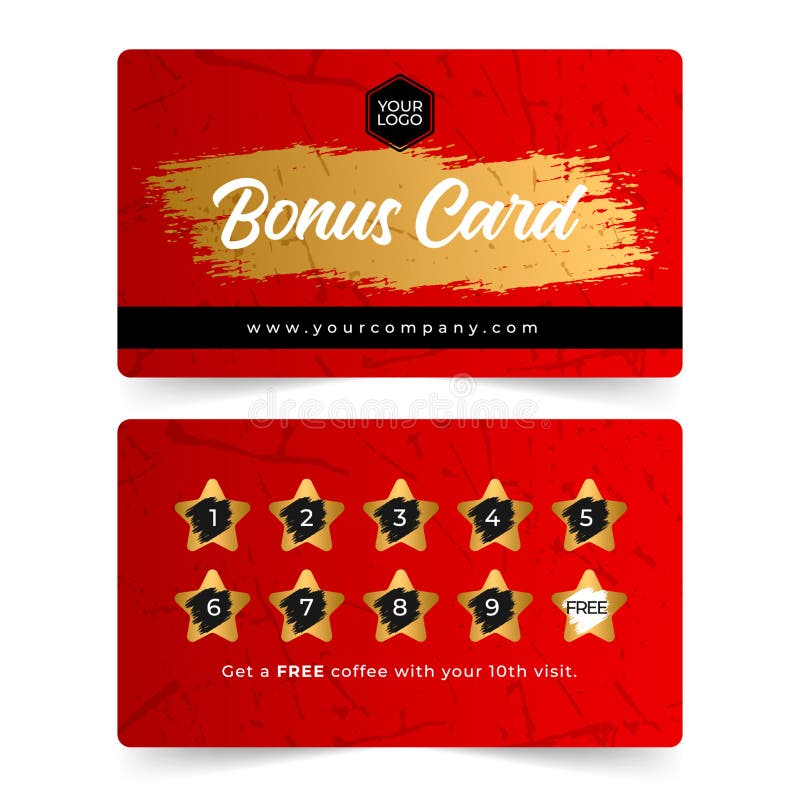 Bonus Card with Scratch Effect Stock Illustration - Illustration of ...