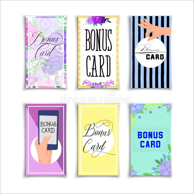 Bonus Card Template in Sketch Style, Hand Drawn Design. Stock Vector ...