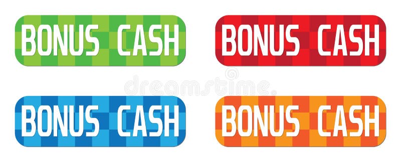 BONUS CASH Text, on Rectangle, Zig Zag Pattern Stamp Sign. Stock ...