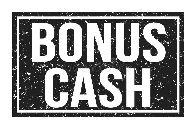 BONUS CASH, Words on Black Rectangle Stamp Sign Stock Illustration ...