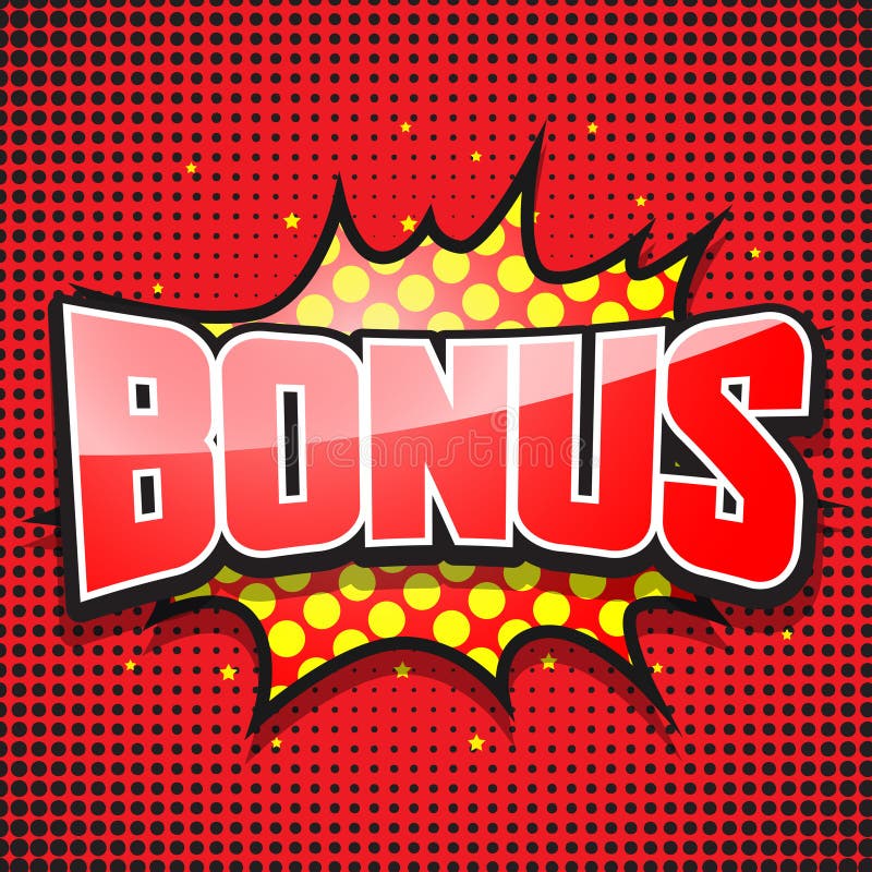 Bonus. comic speech bubble stock vector. Illustration of seal - 270048766