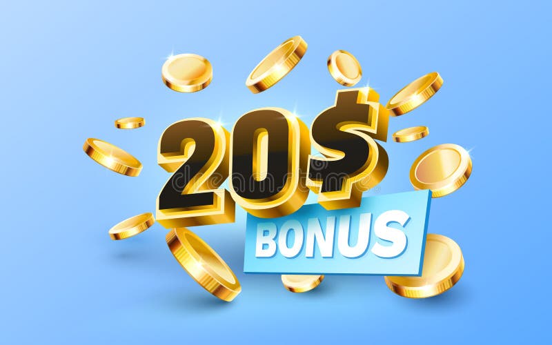 Bonus 20 Coupon Special Voucher, Check Banner Special Offer. Vector ...