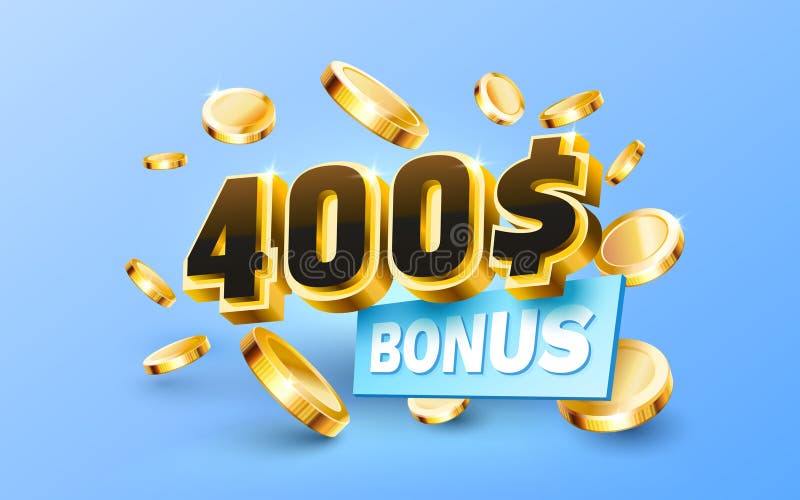 Bonus 400 Coupon Special Voucher, Check Banner Special Offer. Vector ...