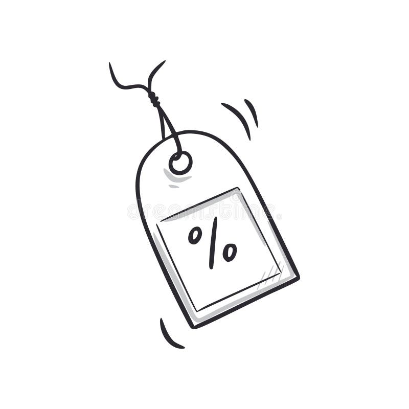 Bonus Coupon Voucher Doodle Icon. Gift Bonus Coupon Hand Drawn Sketch ...