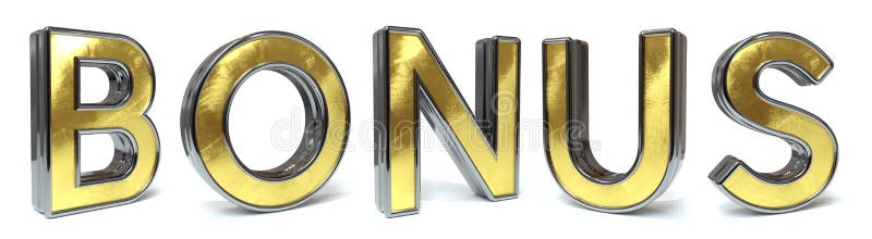 Bonus golden text stock illustration. Illustration of media - 118412334