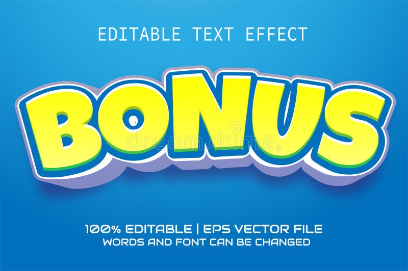 Editable TEXT EFFECT,bonus Text. Stock Vector - Illustration of kids ...