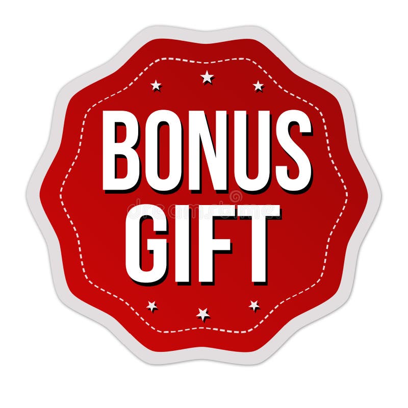 Bonus Gift Label or Sticker Stock Vector - Illustration of notice, icon ...