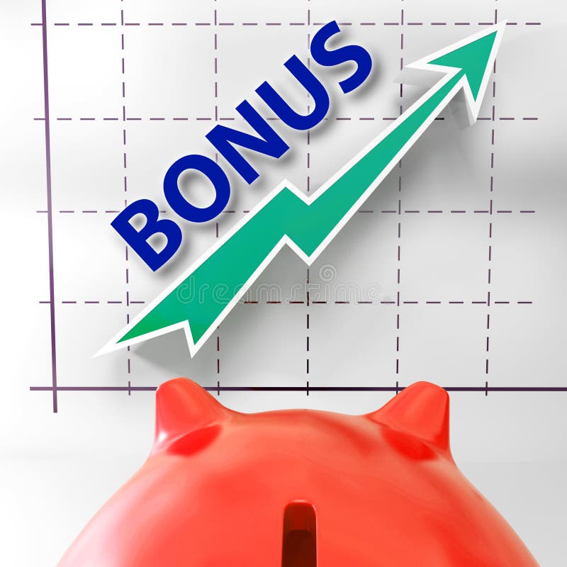 Bonus Graph Means Higher Premiums and Rewards Stock Illustration ...