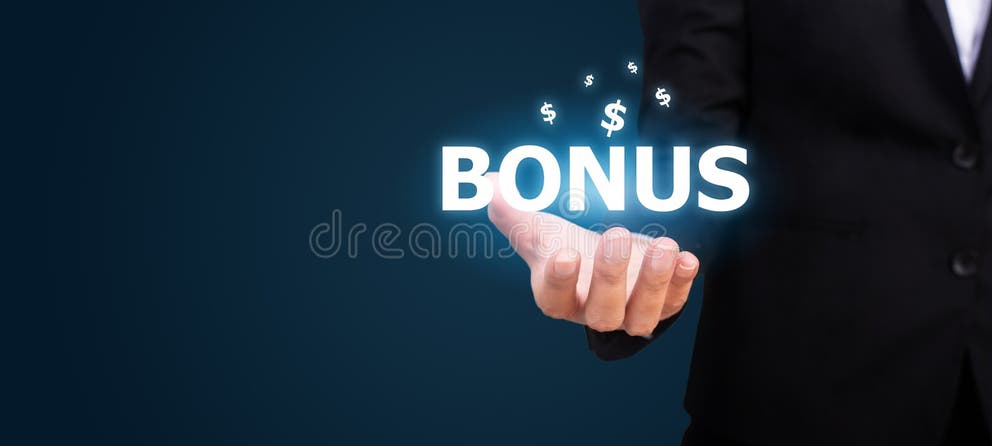 Bonus in the Hand of Business. Stock Image - Image of businesswoman ...
