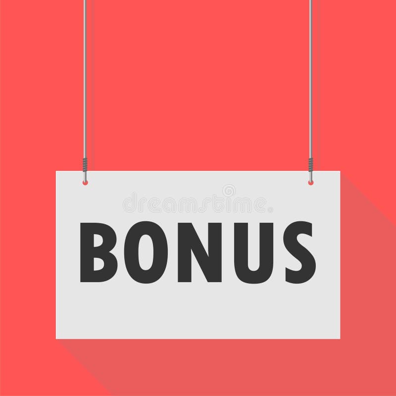 Bonus Hanging Sign stock vector. Illustration of element - 97374634