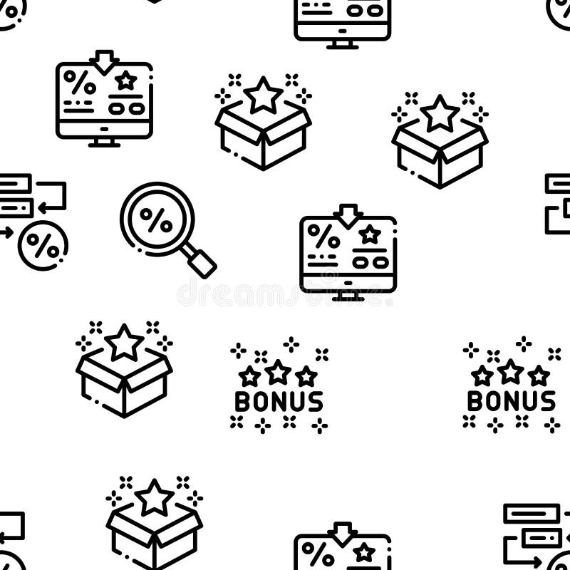 Bonus Hunting Seamless Pattern Vector Stock Vector - Illustration of ...