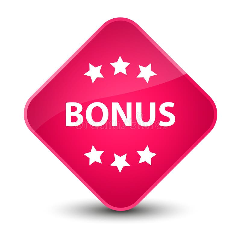 Bonus Icon Elegant Pink Diamond Button Stock Illustration ...