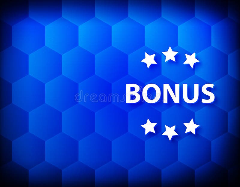 Bonus Icon Hexagon Creative Abstract Blue Background Seamless Hexagonal ...