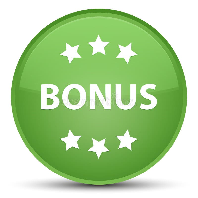 Bonus Icon Special Soft Green Round Button Stock Illustration ...